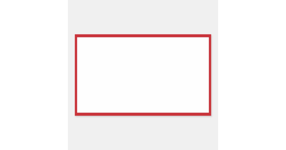 Etiquetas retangulares para vazios de borda vermel | Zazzle Brasil