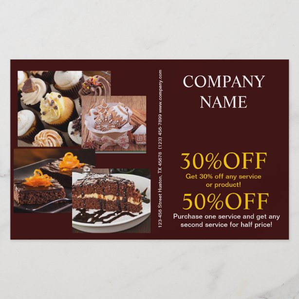 Flyers Pastelarias | Zazzle.com.br