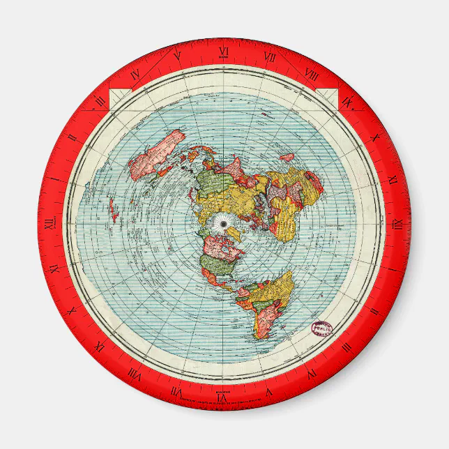 Projecao Plana Projeção Polar Azimutal Equidistante. Mapa Da Terra