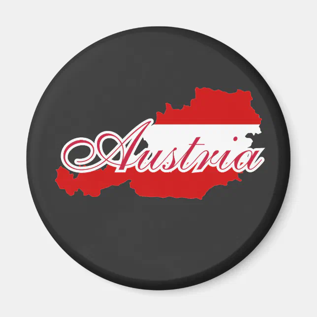 Imã Mapa de pavilhão da Áustria | Zazzle Brasil