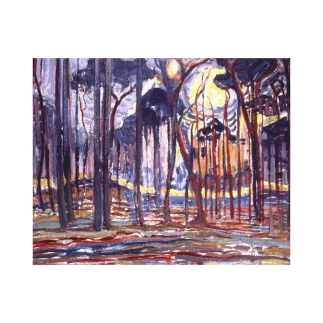 Impressão Em Tela A famosa pintura de Piet Mondrian, Forest, | Zazzle ...