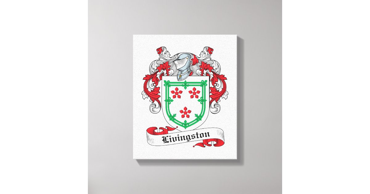 Impressão Em Tela Livingston Family Crest | Zazzle Brasil
