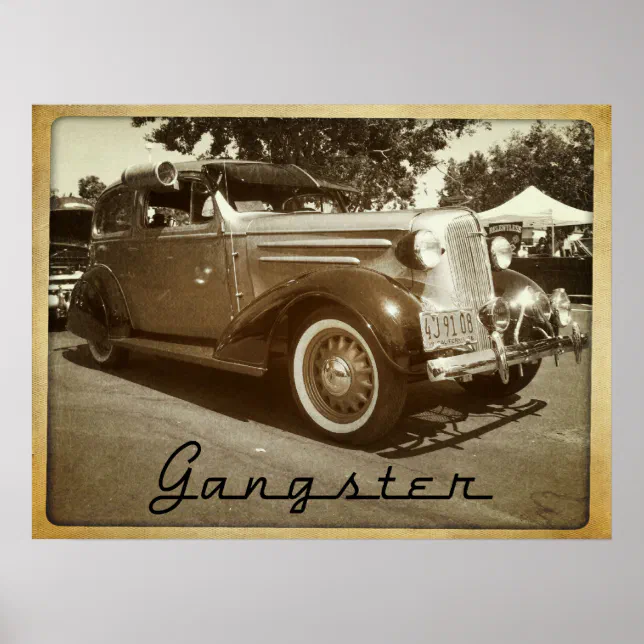 Mafia Gangster Lowrider Bomb Car Poster | Zazzle Brasil