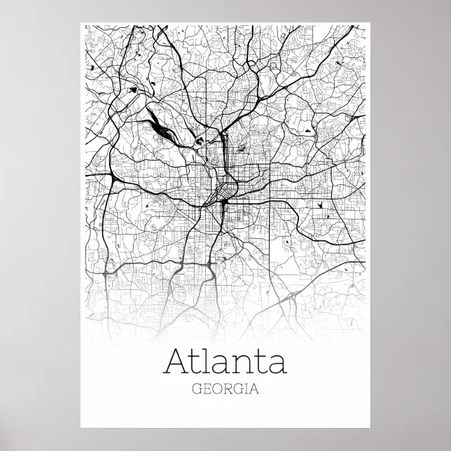 Mapa Da Cidade Da Georgia Città Moderna Mappa Atlanta In Georgia