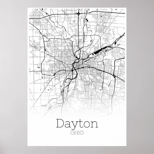 Mapa Dayton - Ohio - Poster do Mapa da Cidade | Zazzle Brasil