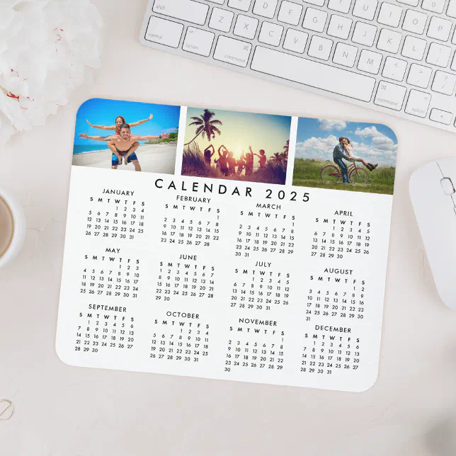 Mousepad Calendário Personalizado de Colagem de Fotos 2023 | Zazzle Brasil