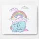 Mousepad Kawaii Cute Cartoon Bunny Rabbit Rainbow | Zazzle Brasil