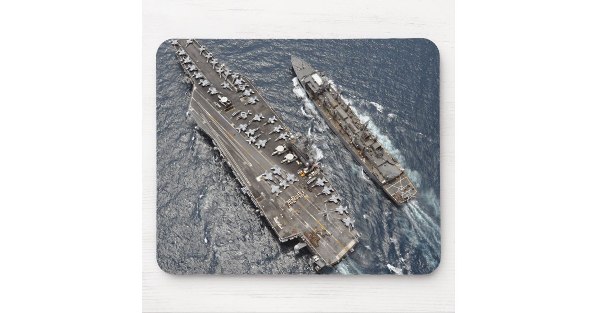 Mousepad Vista aérea da transportadora aérea USS Ronald Rea | Zazzle Brasil