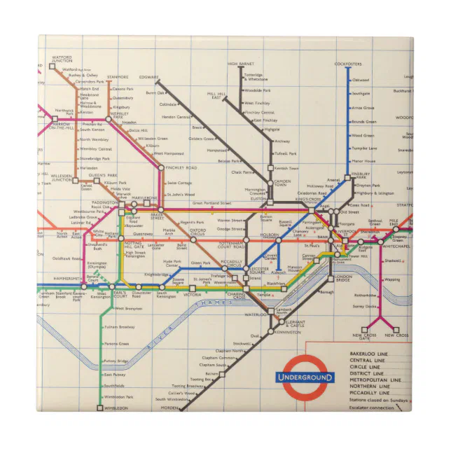 Zonas Subterraneas Do Mapa De Londres Large Print Tube Map Pleasing