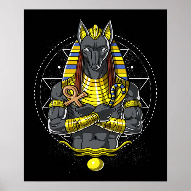Poster Anubis Egípcio Lobo Deus Egito Mito Ankh | Zazzle Brasil