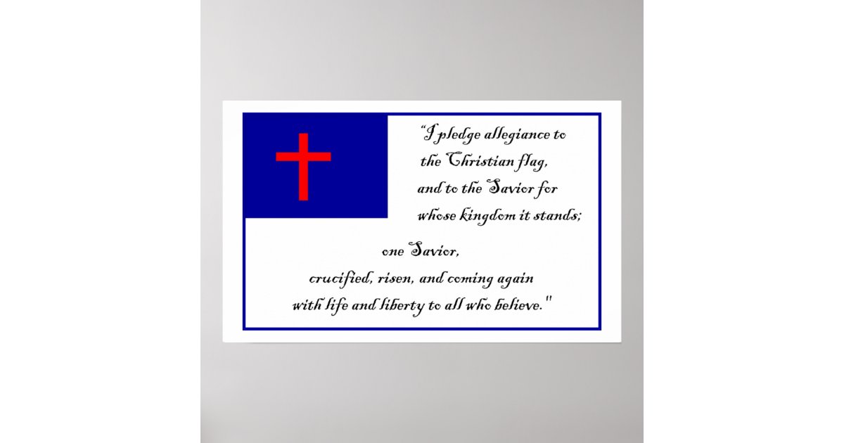 Pôster Christian Fkag e Pledge to the Christian Flag | Zazzle Brasil