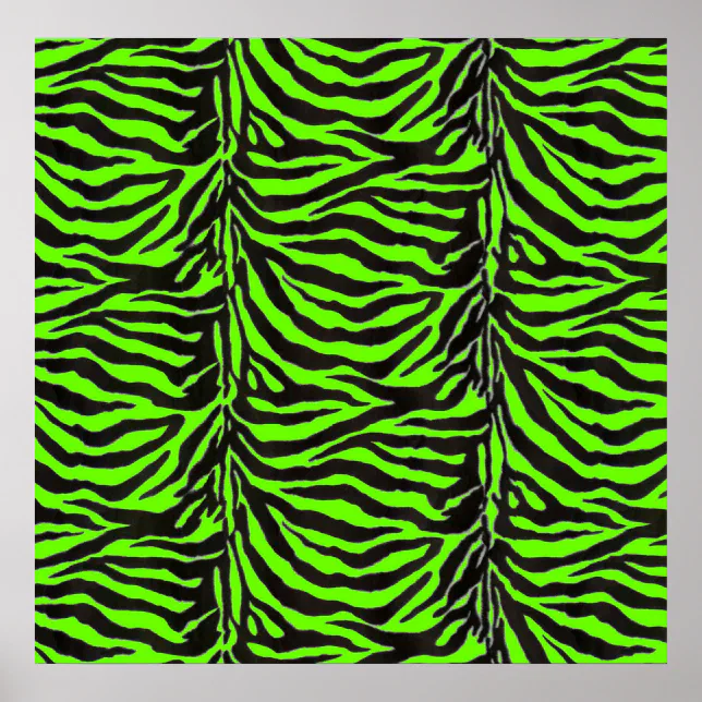 Fundos De Impressao De Zebra Verde Neon Padrão De Fundo Do Papel De