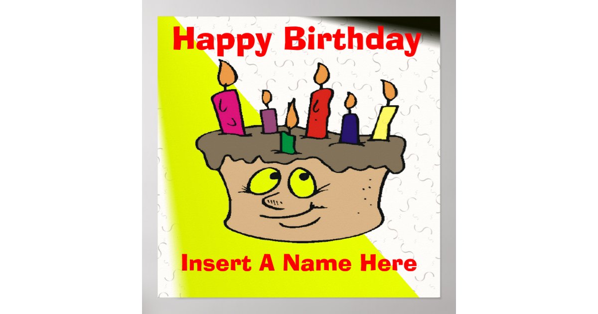 Poster de Bolo de Aniversário | Zazzle Brasil