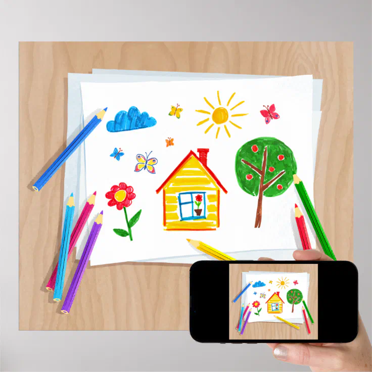 Poster Desenho do Lápis para Crianças | Zazzle Brasil