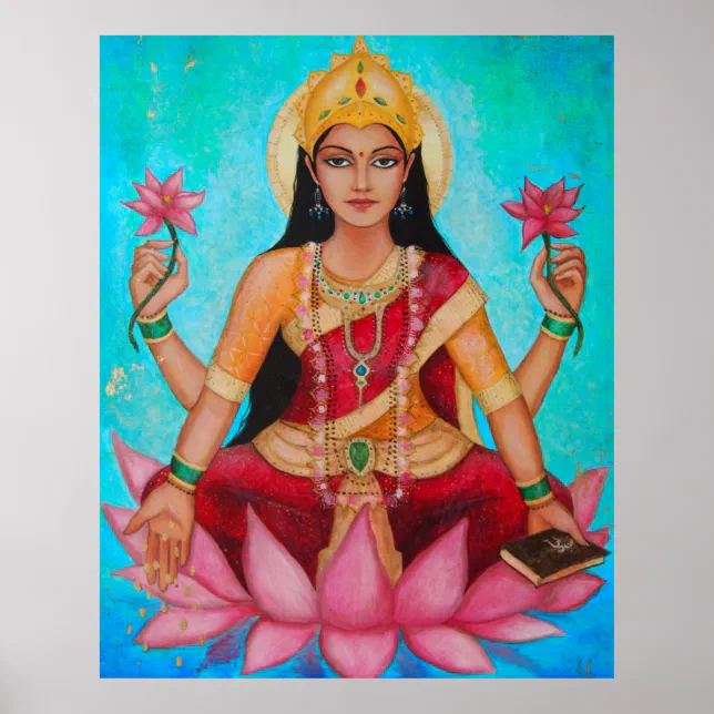 Pôster Deusa Lakshmi - Arte original de Dori Hartley | Zazzle Brasil