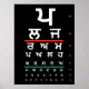 Poster Eye Chart Punjabi | Zazzle Brasil