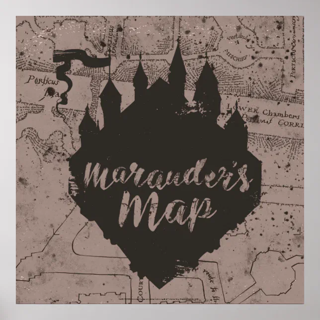 Poster Harry Potter | HOGWARTS™ Castle Marauder's Map | Zazzle Brasil