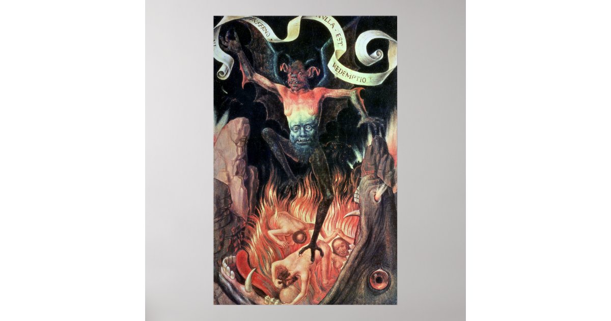 Poster Inferno, painel direito de Triptych of Earthly | Zazzle Brasil