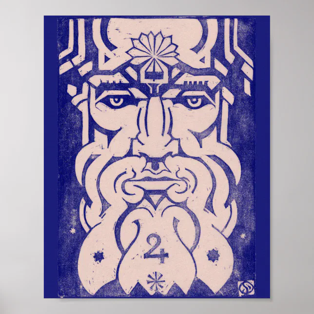 Poster Júpiter Zeus Rei dos Deuses Grego Mitologia Azul | Zazzle Brasil