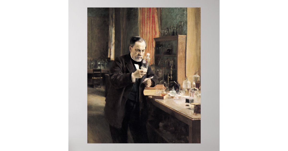 Pôster Louis Pasteur in his Laboratory, 1885 | Zazzle Brasil