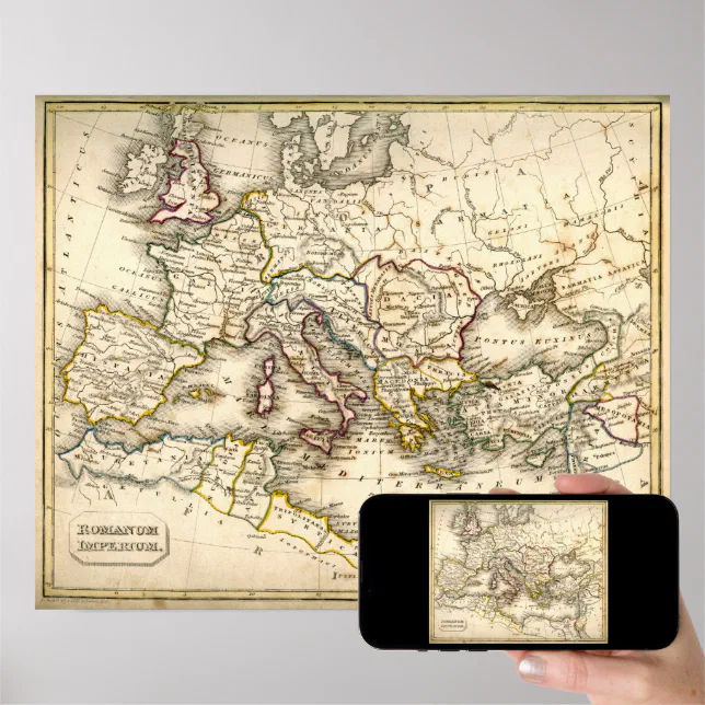 Poster Mapa do Império Romano Antigo | Zazzle Brasil