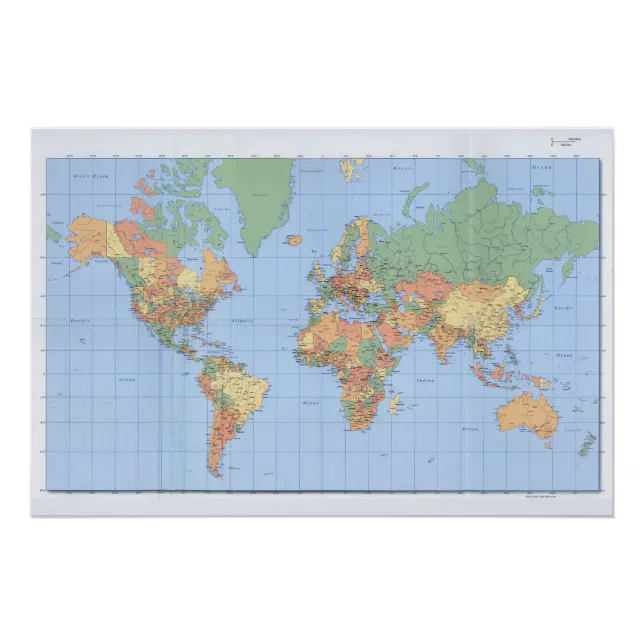 Pôster Mapas mundiais, Poster de mapa impresso | Zazzle Brasil