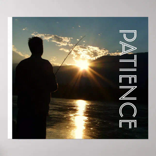 Poster Patience Sunset Pescman Silhouette | Zazzle Brasil