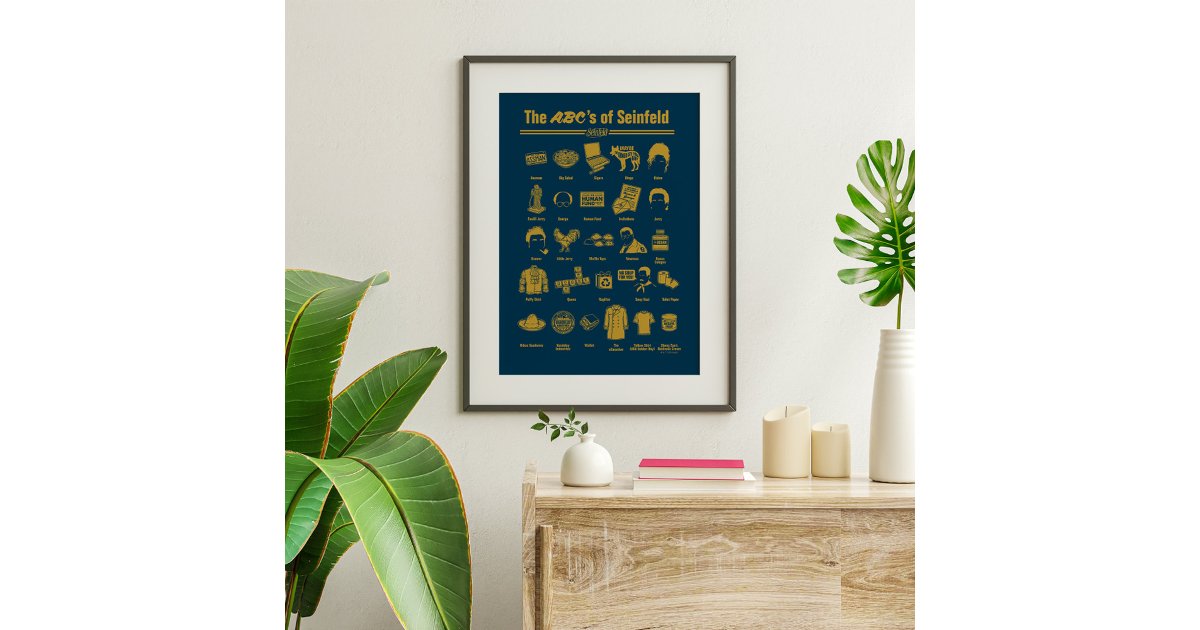 Poster Seinfeld | A ABC de Seinfeld Infographics | Zazzle Brasil