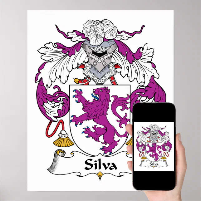 Pôster Silva Family Crest | Zazzle Brasil