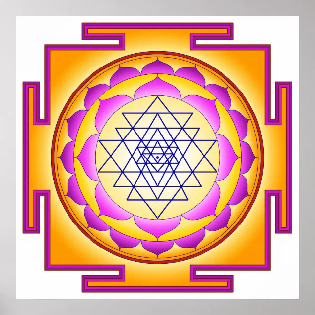 Poster Sri Chakra Deusa Shri Lalitha Tripura Sundari | Zazzle Brasil