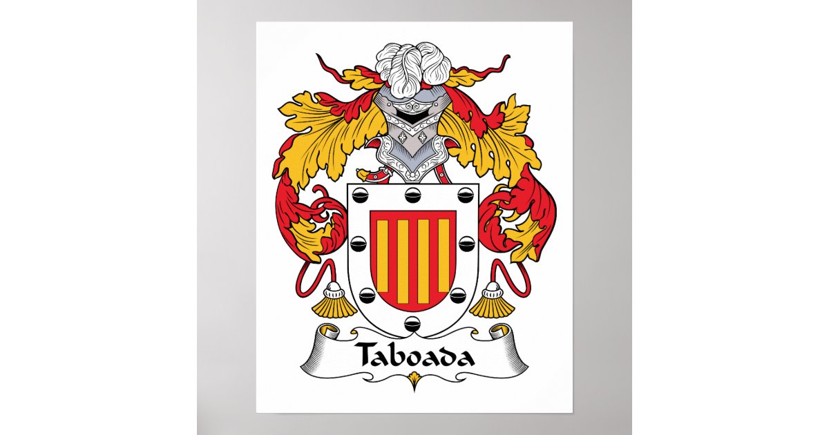 Pôster Taboada Family Crest | Zazzle Brasil
