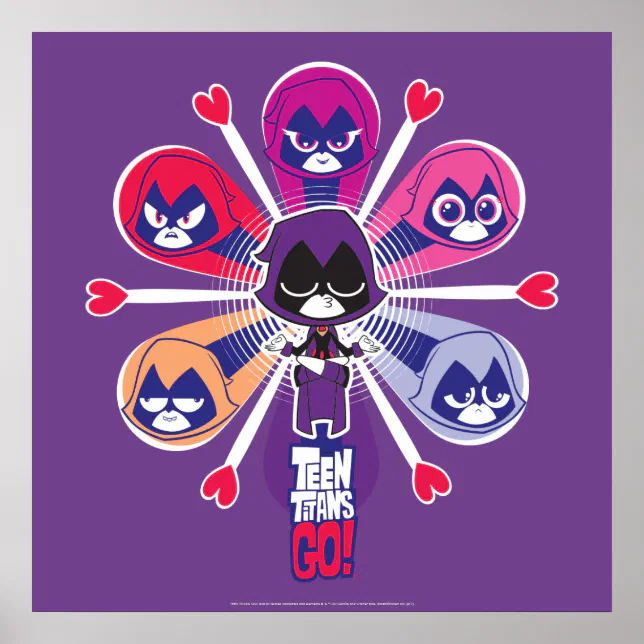 Poster Teen Titans Go! | Emoticlones de Raven | Zazzle Brasil