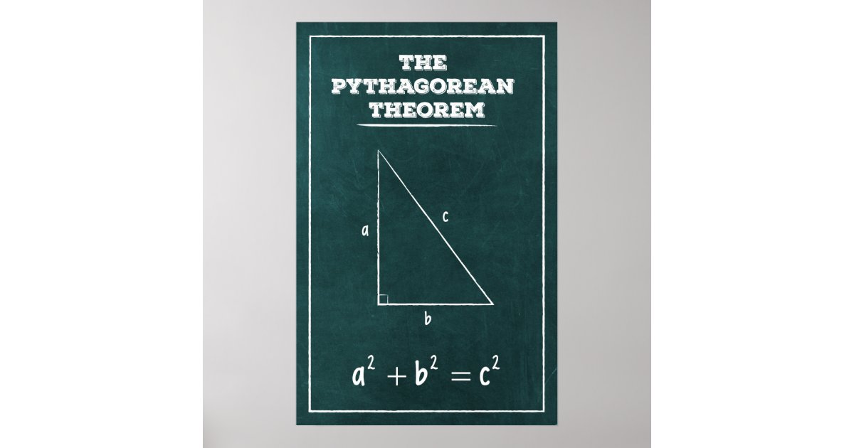 Poster Teorema de Pitágoras | Zazzle Brasil