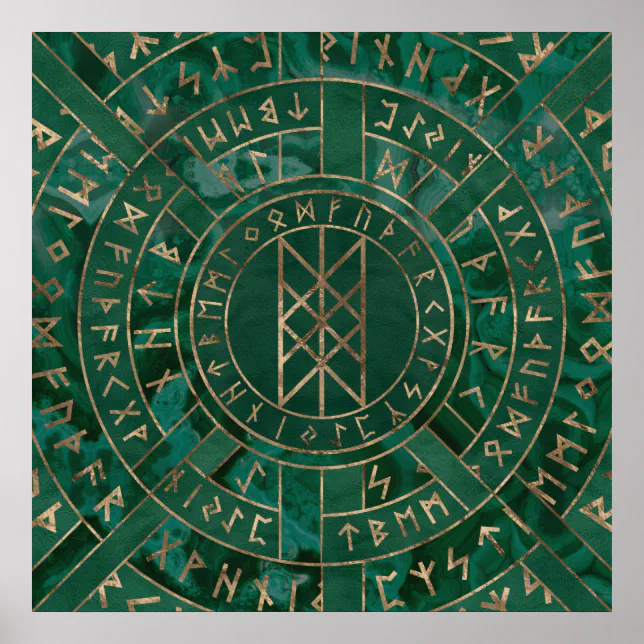 Poster Web of Wyrd - Malachite, Couro e Dourado | Zazzle Brasil