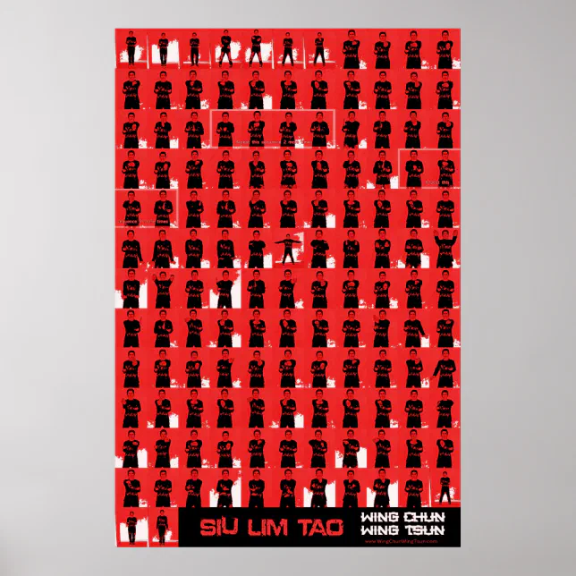Poster Wing Chun Siu Lim Tao Red | Zazzle Brasil