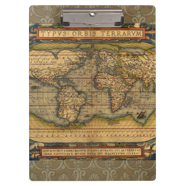 Pranchetas Viagem do Mapa Mundial Antiquado Ortelius Europa | Zazzle Brasil