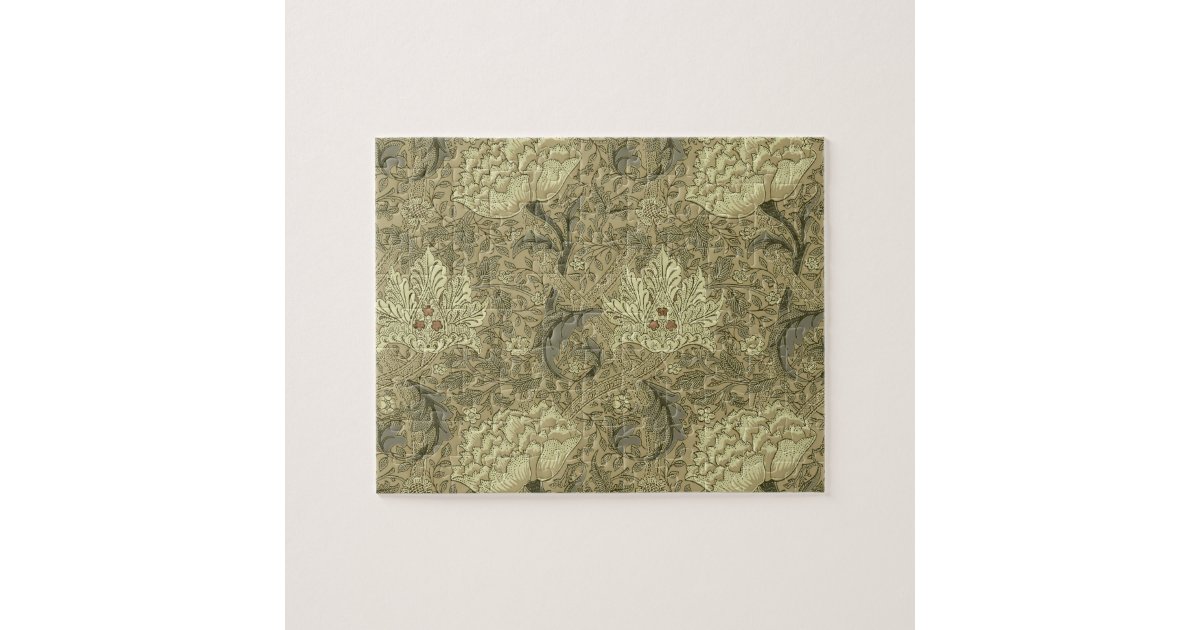 Quebra-cabeça William Morris Windrush Wallpaper Pattern | Zazzle Brasil