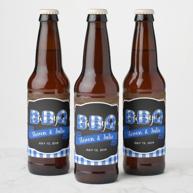 Rótulos de cerveja e bebida Azul Branco | Zazzle.com.br